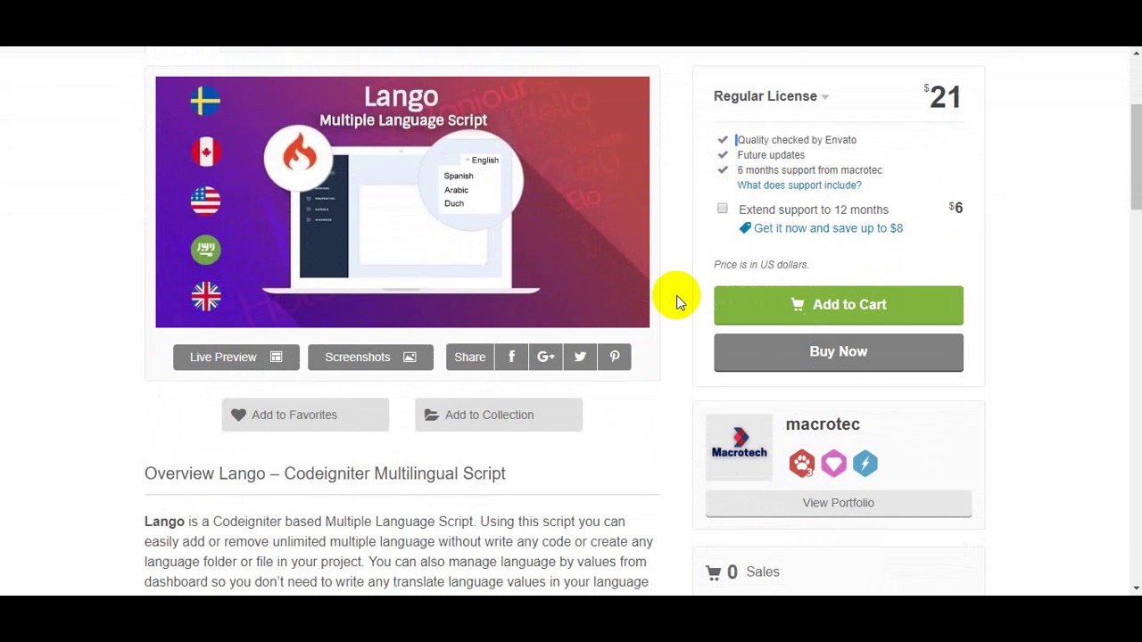 LANGO   Codeigniter Multilingual Script