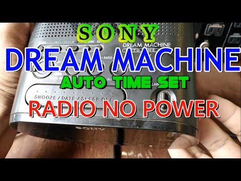 SONY DREAM MACHINE AUTO TIME SET RADIO NO POWER REPAIR