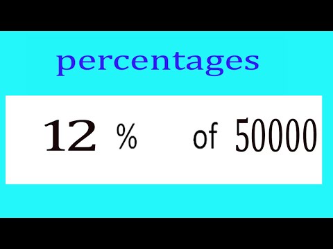 Percentages 12 Percentage(%) of 50000