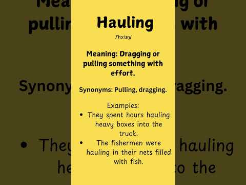 Do you know this vocab HAULING ?#english #facts #englishvocabularylearner #learningenglishidioms