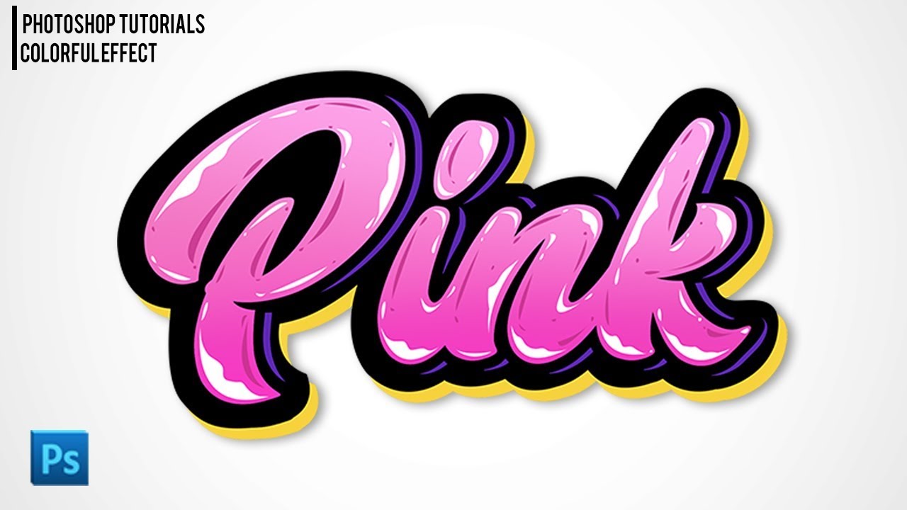 How to Make Colorful Pink 3D Text Effect in Photoshop - Photoshop Tutorials