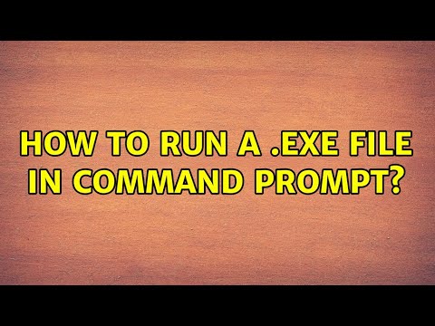 How to run a .exe file in command prompt?