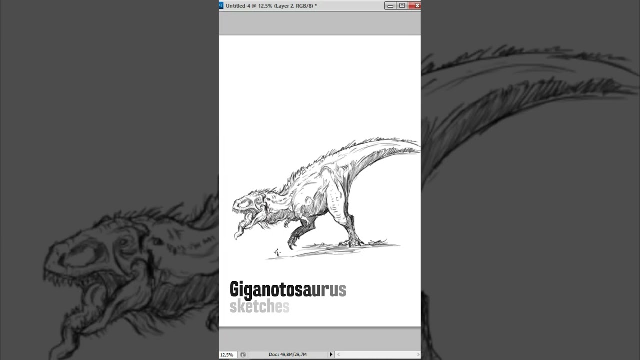 How to Draw Giganotosaurus from Jurrasic World Dominion