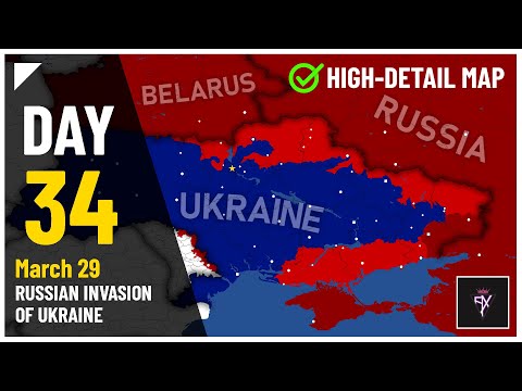 ๐๐๐ฌ ๐ฏ๐ฐ - Russian Invasion of Ukraineโ29th March (Ukraine war mapped | Ukraine war map) #UkraineWar