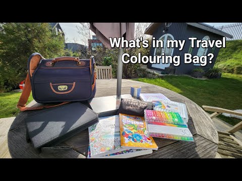 What's In My Travel Colouring Bag? || Adult Coloring on Vacation