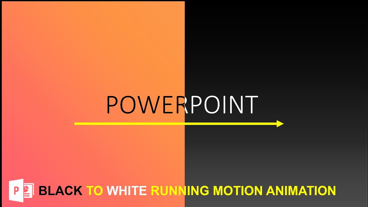 How to make color changing running motion animation of text by PowerPoint