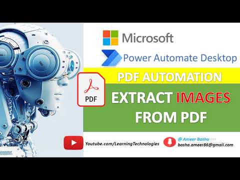 Power Automate Desktop : Extract Images from PDF (PDF Automation)