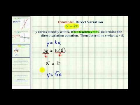 Ex: Direct Variation Equation