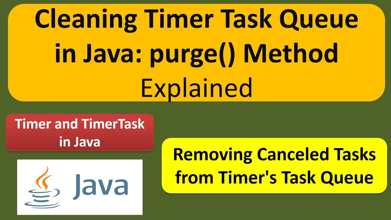 Cleaning Timer Task Queue in Java: purge() Method Explained | Timer and TimerTask in Java