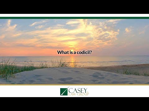 What is a codicil?