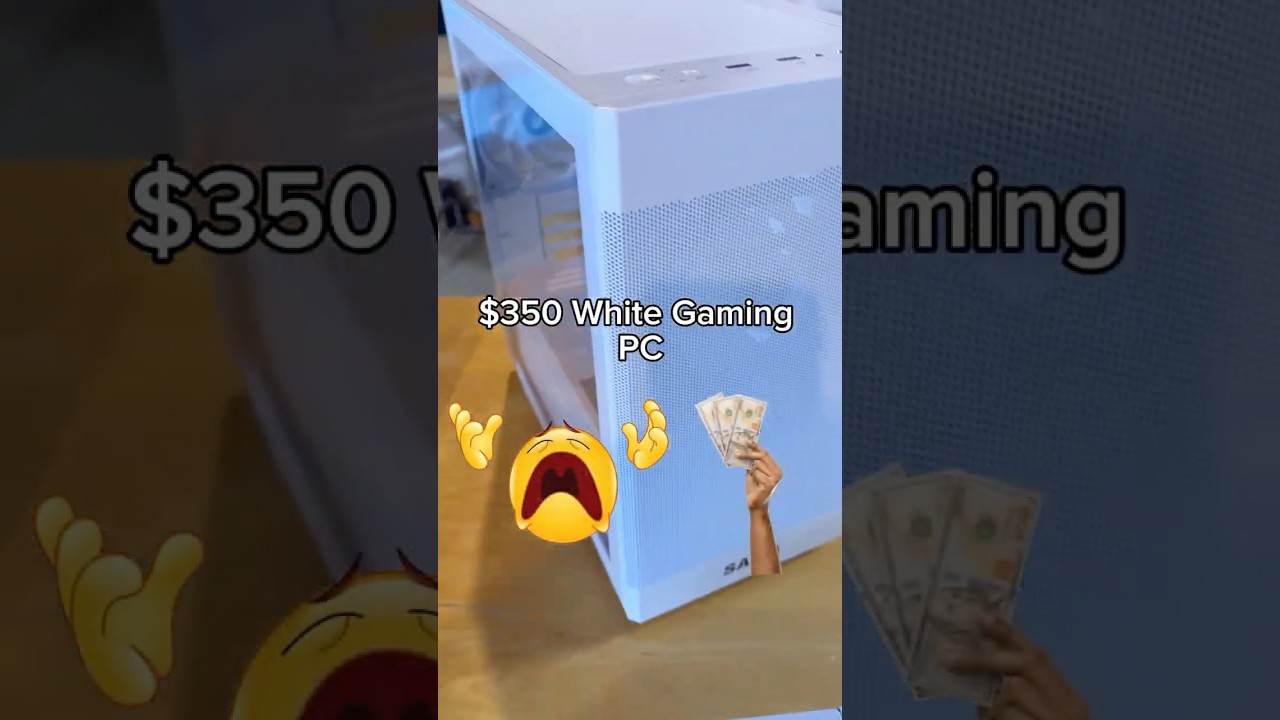 $350 White Gaming PC #pcbuild #gaming #nvidia #intel #amd #computer #fyp #gaming #pc #brainrot