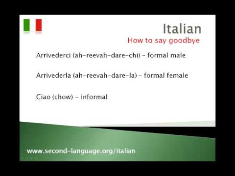 How to Say Goodbye in Italian