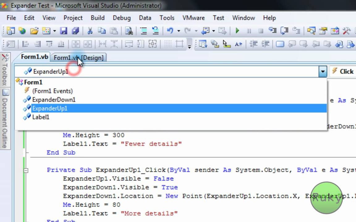 Visual Basic 2008 Tutorial & Review - Expander