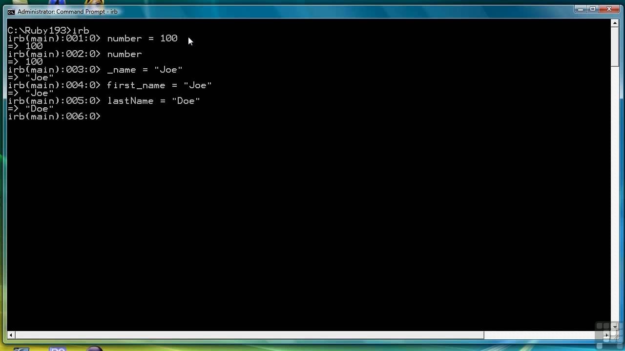 Ruby Programming Tutorial | Creating Variables And Constants