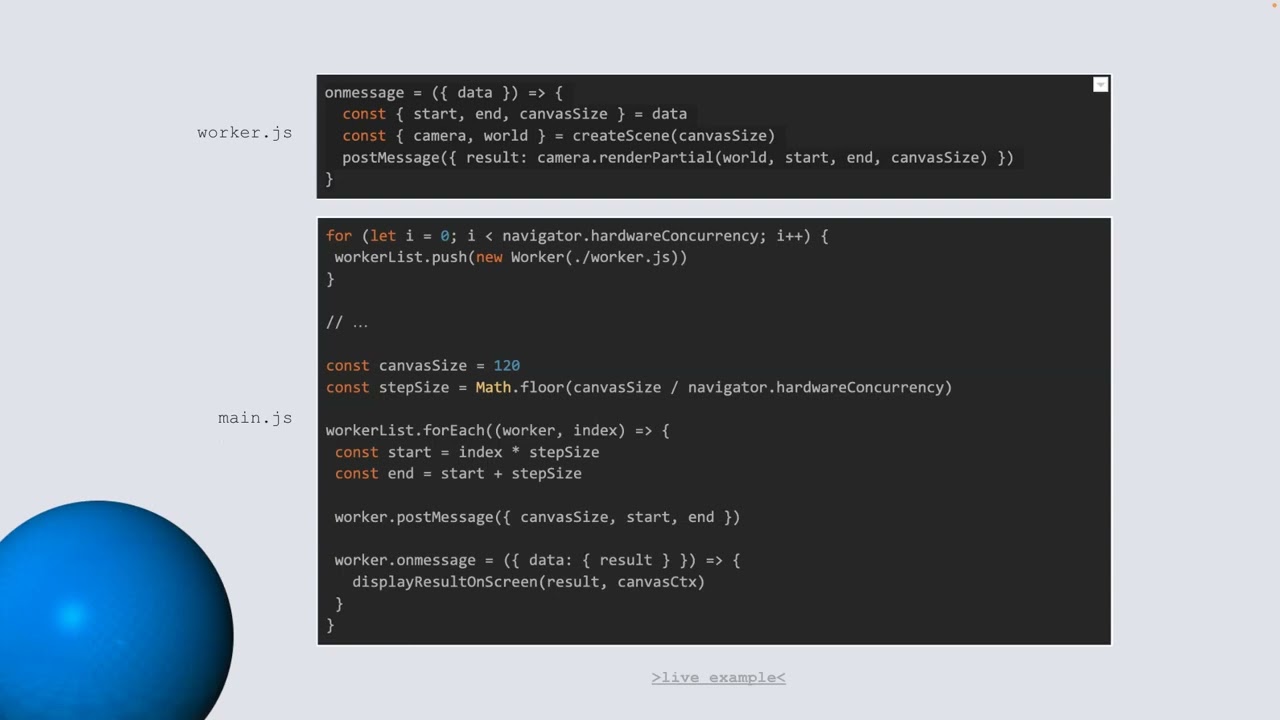 Javascript Performance and Web Workers presentation