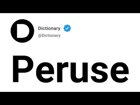 Peruse Meaning In English