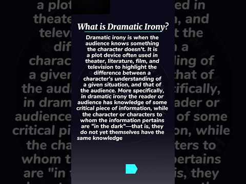 What is Dramatic Irony? #englishliterature #shortsfeed #shorts #shortvideo #short #foryou #viral