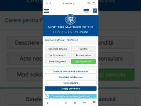 GHID - Programare pentru o procură de carte de identitate (Smartphone)