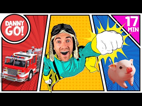 Superheroes, Vehicles, Farm Animals + more! 🦸♂️ 🚒 🐷 | Dance Compilation | Danny Go! Songs for Kids