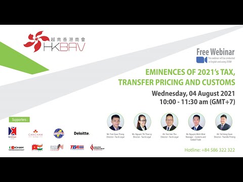 Webinar: Eminences of 2021’s Tax, Transfer Pricing and Customs | 04/08/2021