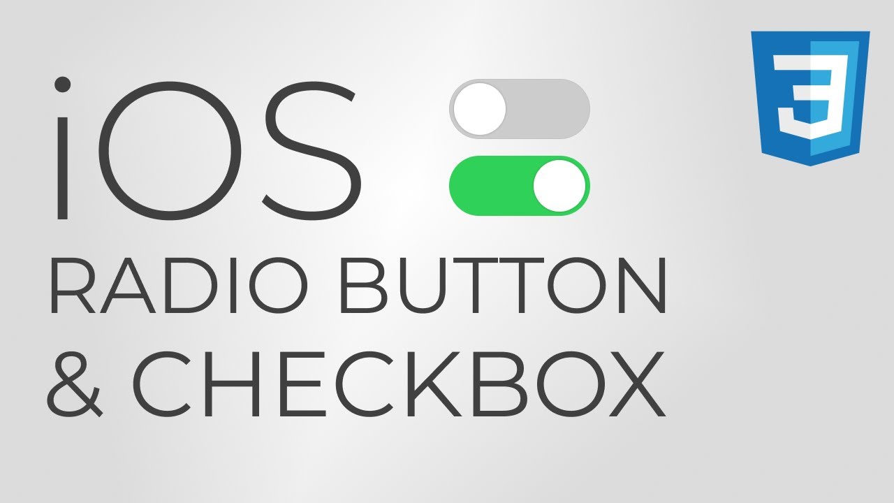 iOS Style Animated Radio Buttons & Checkbox (CSS Only)