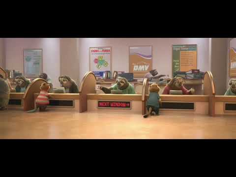 ZOOTOPIA SLOTH SCENES (ALL)