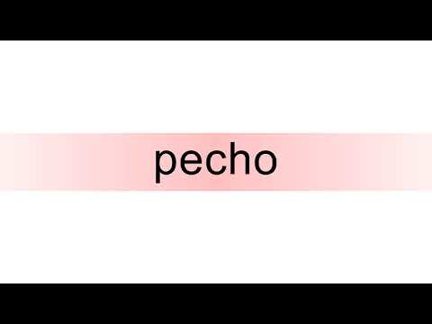 How to pronounce pecho