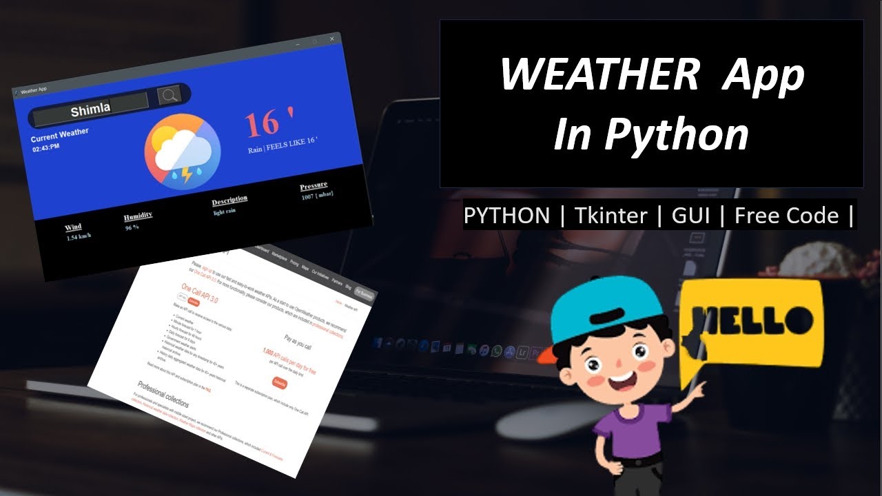 Weather App in Python | GUI | Python |tkinter | Free Code