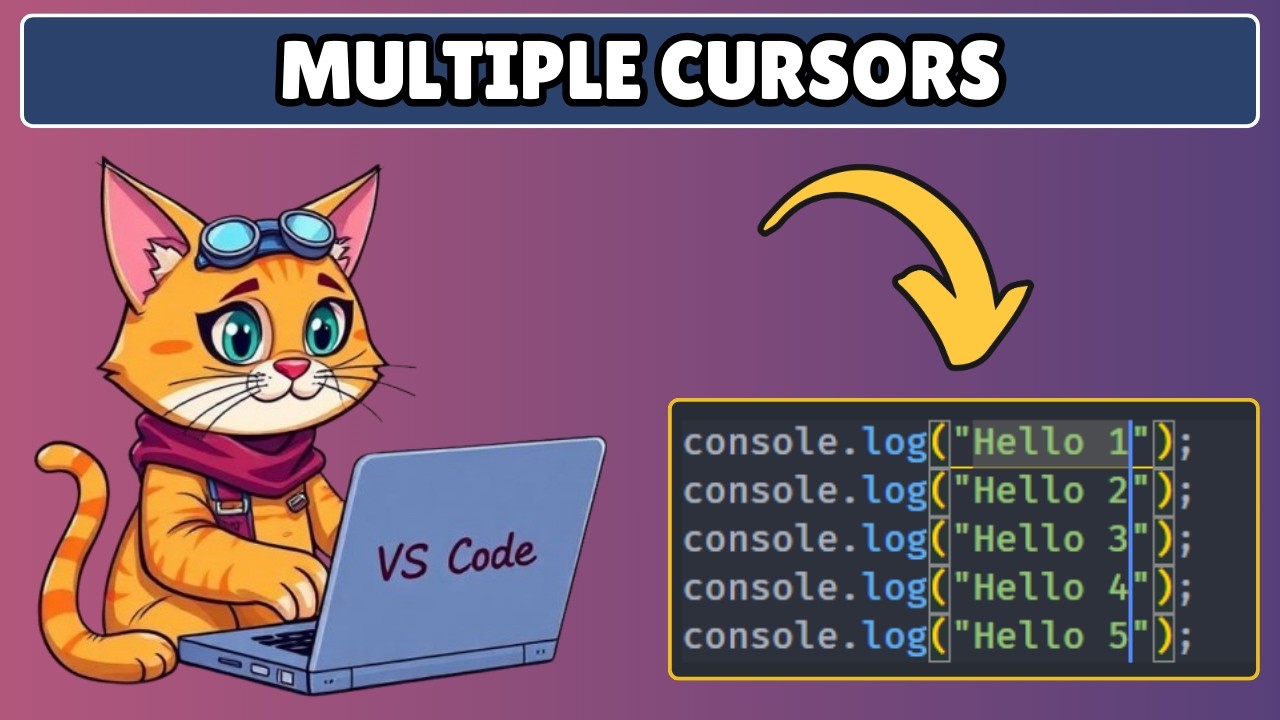 How to use Multi Cursor Functionality in Visual Studio Code
