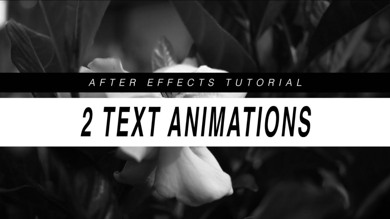 AE Tutorial - 2 Text Animations