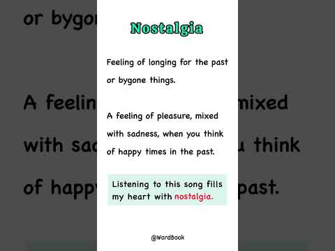 Nostalgia | What does it mean? & How to spell it? #learnenglish #vocabulary #shorts