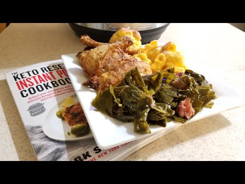 Instant Pot Ultra Keto Braised Collard Greens & Ham 6qt pressure cooker