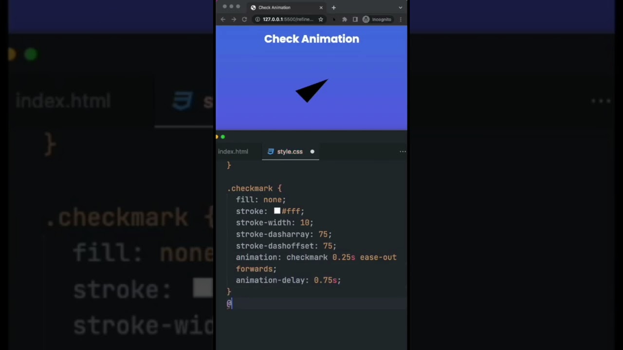 Check Animation in CSS