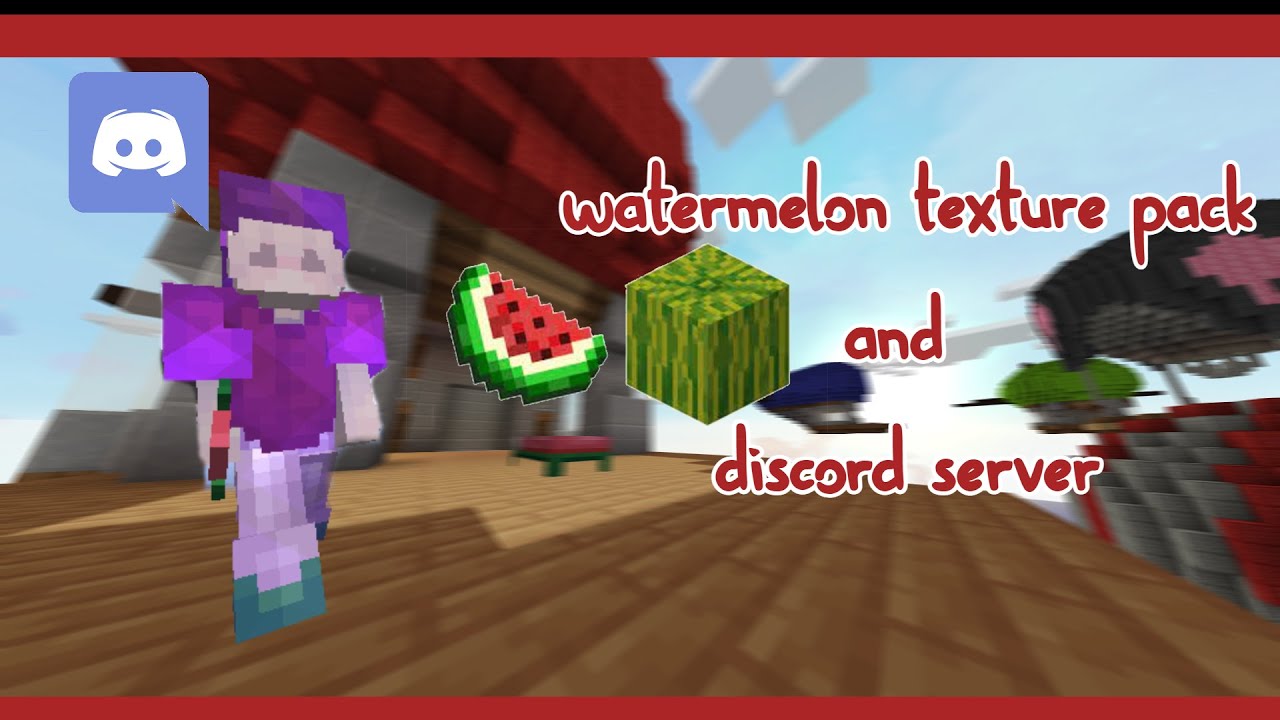 Minecraft bedwars - watermelon texture pack and discord server!