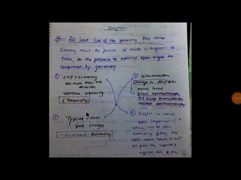 Diagnosis and treatment of primary open angle glaucoma