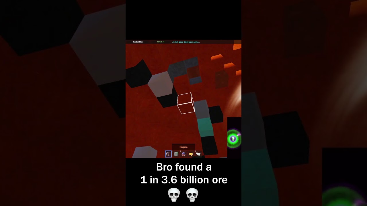 Bro Found a 1 in 3.6 Billion Ore 💀💀 #roblox #RExReincarnated #shorts