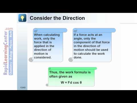 Rapid Learning: Work, Power and Energy - What is Work?