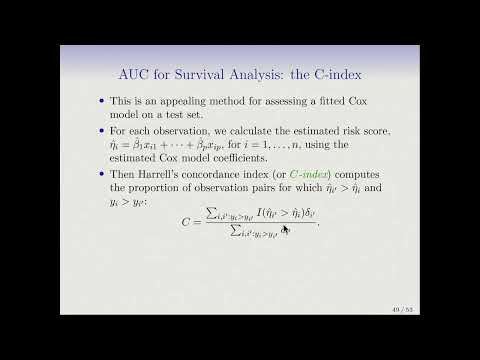 Statistical Learning: 11.4 Model Evaluation and Further Topics