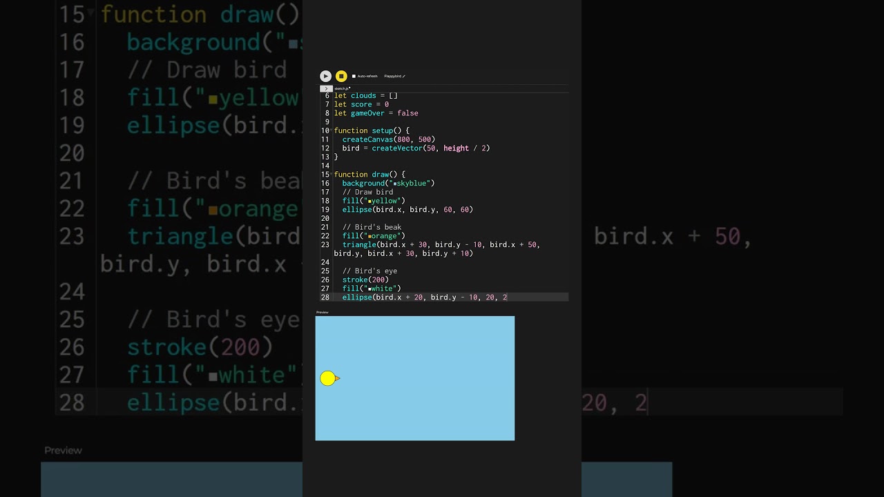 Coding Tutorial: Flappy Bird (Part 2) #p5js #javascript #codingtutorial