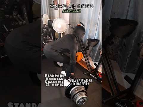 320LBS (145.15KG) Conventional Barbell Deadlift