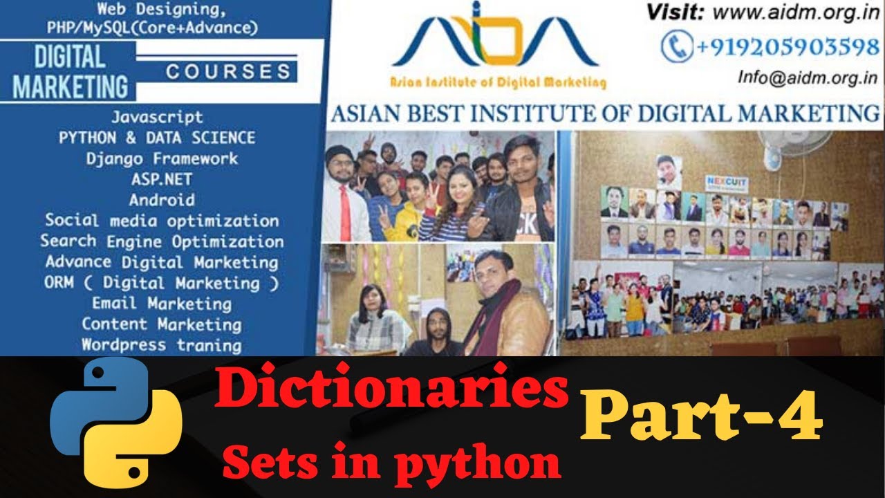 Python Sets And Dictionaries | Python Lists | Python Sets & Dictionary Part-4