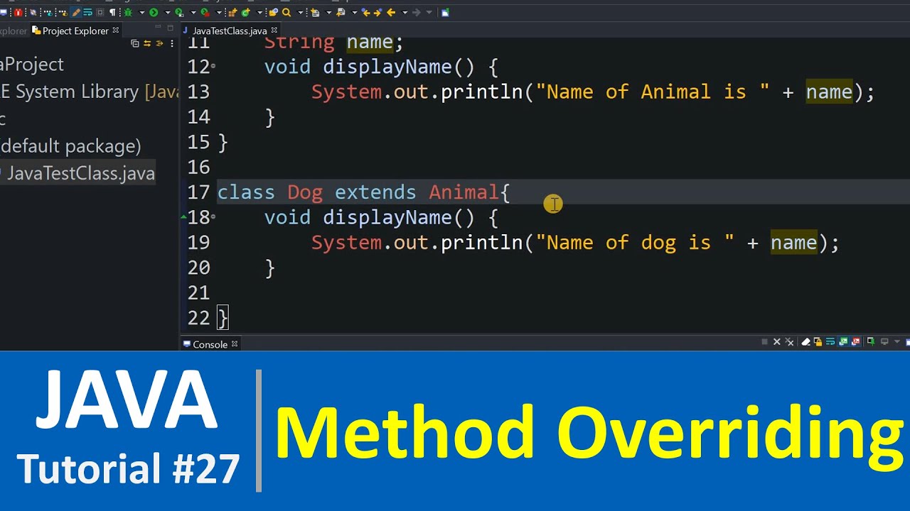 Java Tutorial #27 - Method Overriding in Java Programming