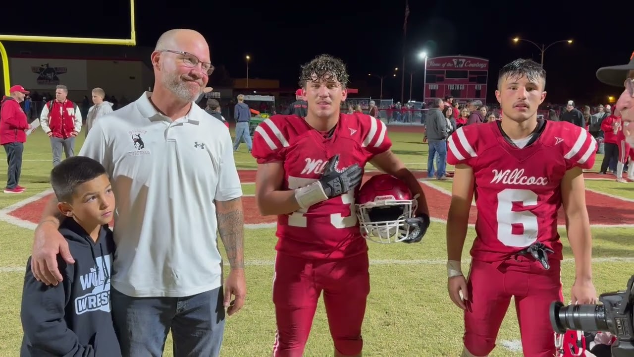 Willcox's Jeston Lott, Christian Teeters and Kaleb Cooke talk about the Cowboys big win over Benson