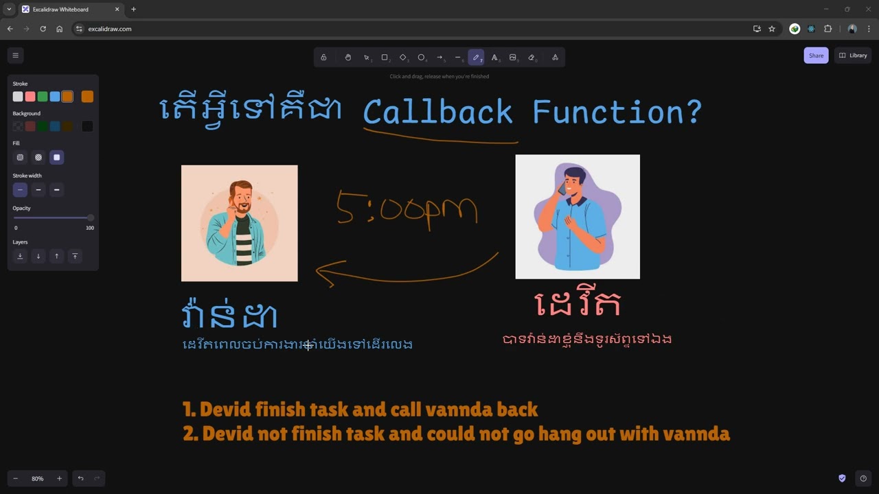 Understand Callback Function in javascript (KHMER)