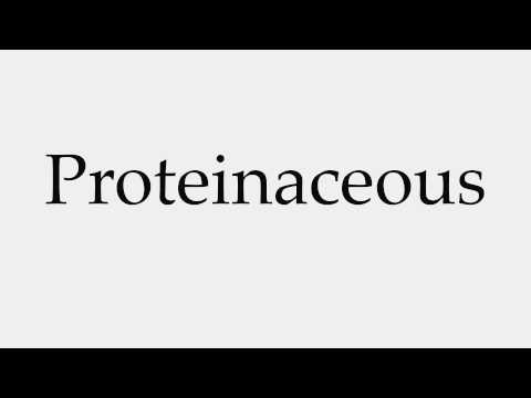 How to Pronounce Proteinaceous