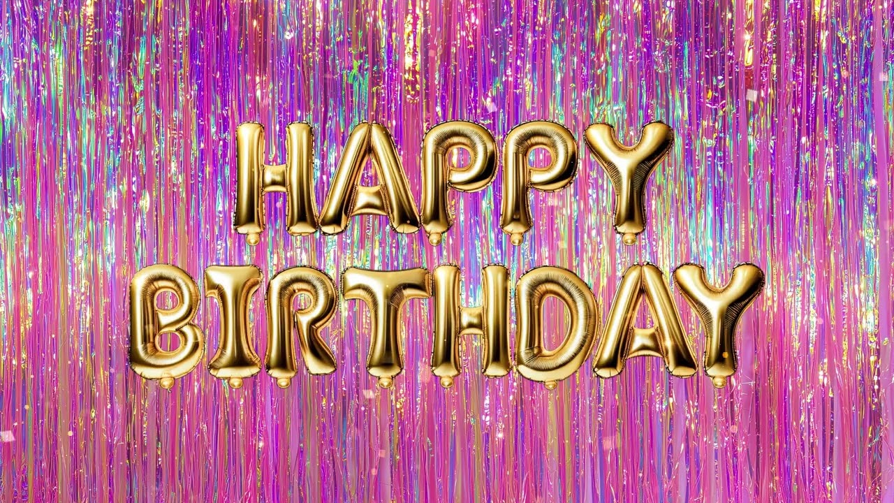 Birthday Party Background Pink Birthday 4k Animated No Sound