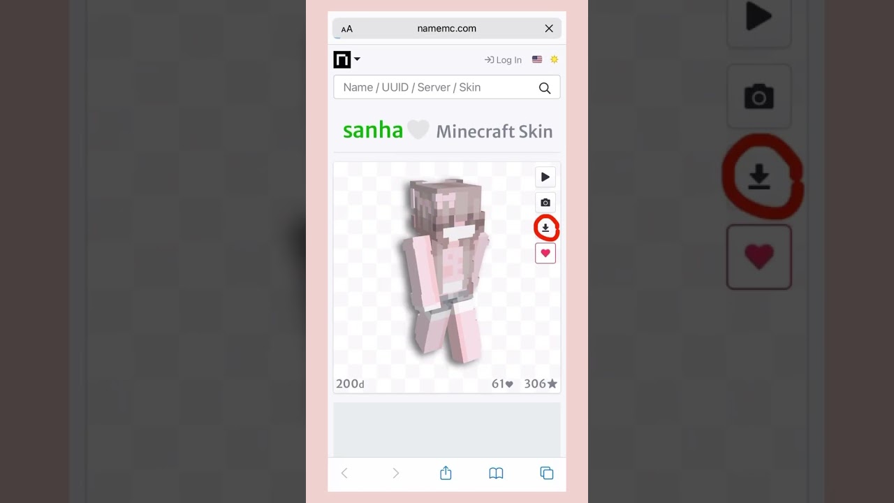 How to download skins on namemc.com