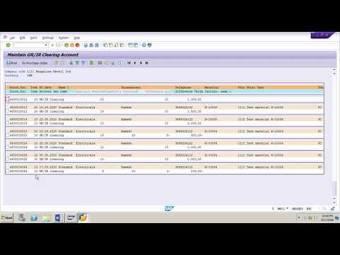 SAP MM Invoice Verification Section B Posting GRIR clearing Account for a Purchase Order MR11