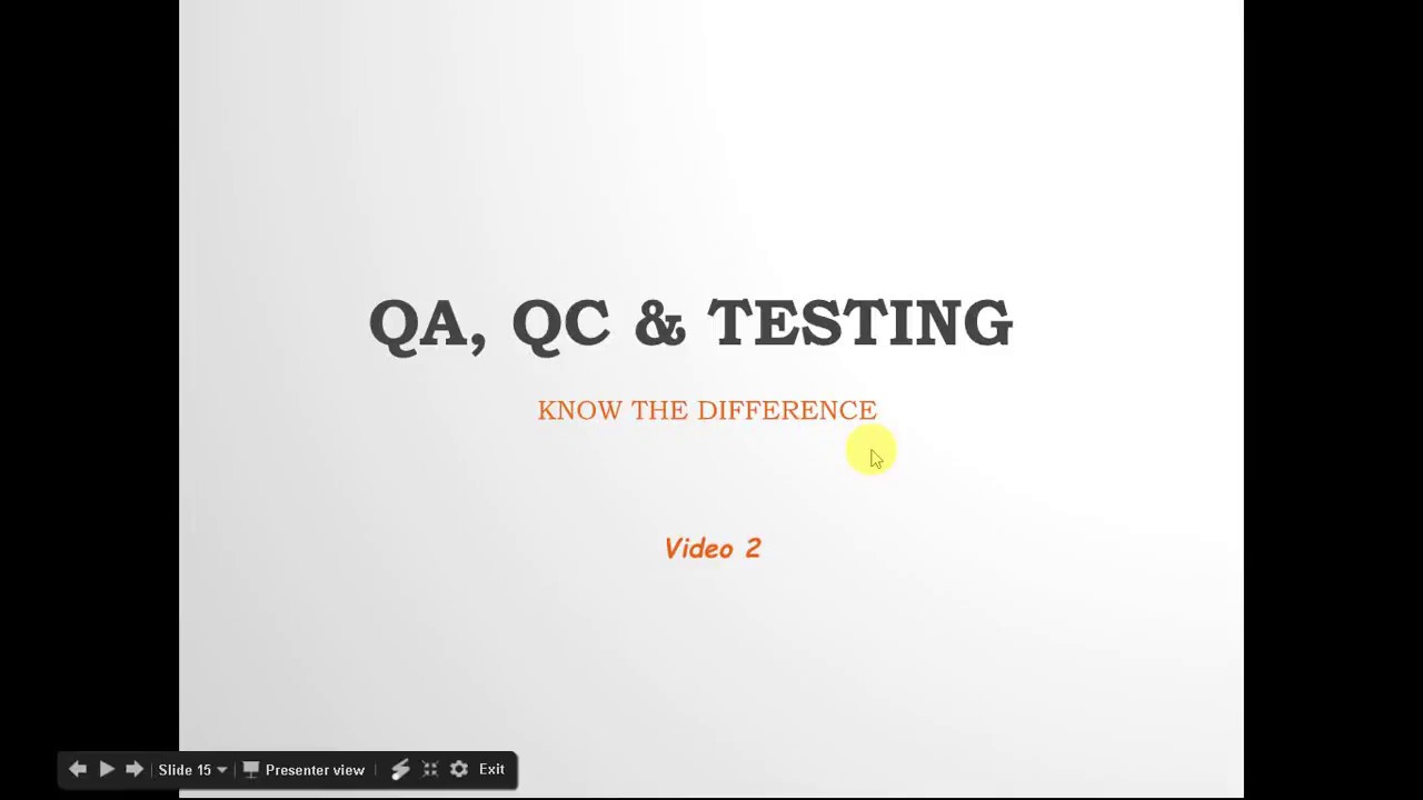 V2:   QA &QC or verification and validation