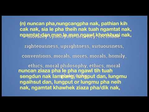 morality meaning in English Ngawn